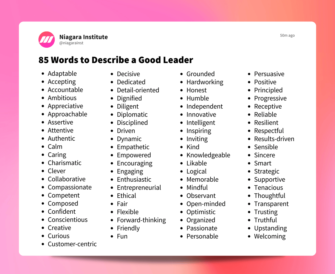 201 Words To Describe A Leader The Good Bad And The Inbetween 201 Words To Describe A Leader The Good Bad And The Inbetween